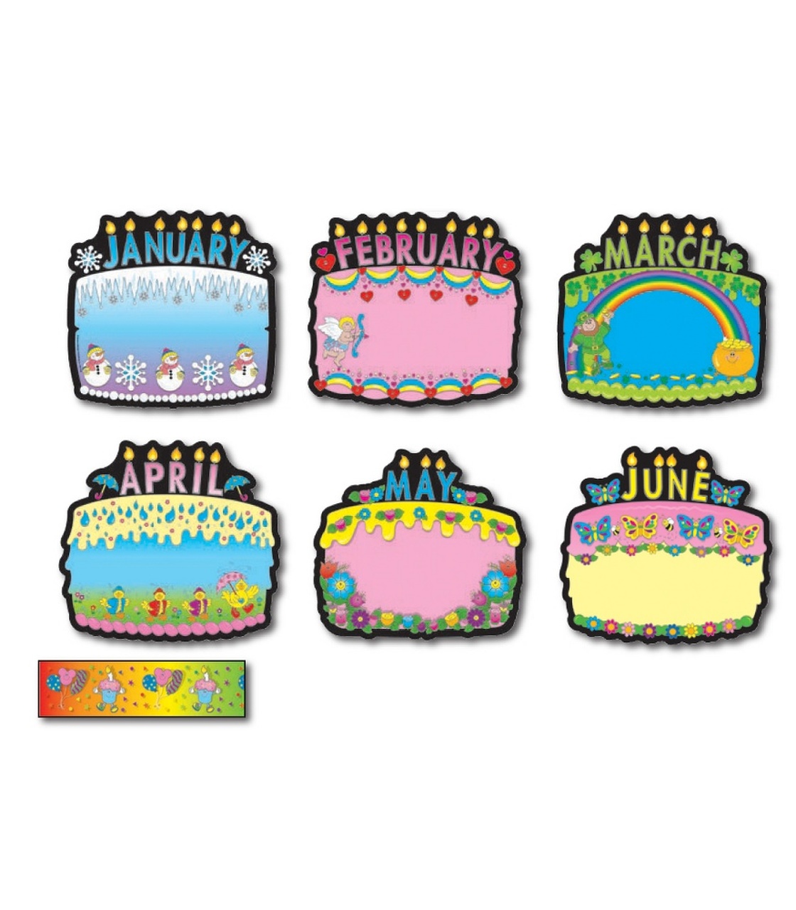 Birthday Cakes Bulletin Board Set LRC